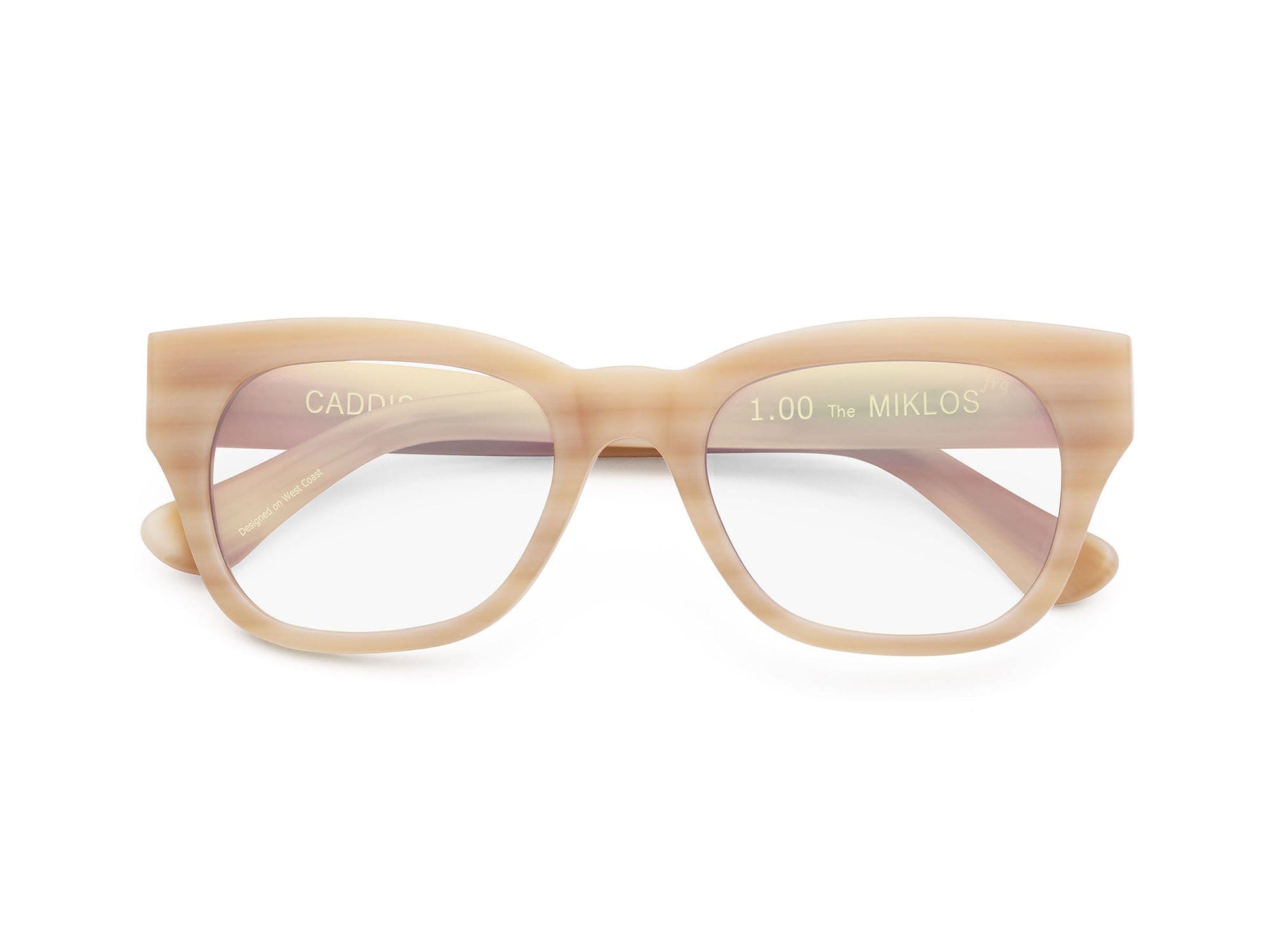 Miklos Progressive Glasses - Polished Bone Brown | Caddis – Caddis